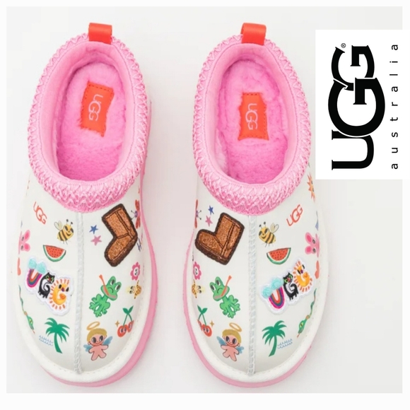 UGG | Shoes | Ugg Tazz Sketch Karol G White Pink Platform Girl Size 3 | Poshmark